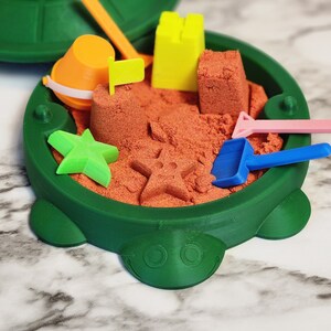 Turtle Sandbox for Desktop Pretend Play (includes Kinetic Sand and ...