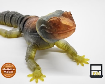 Leopard Gecko Adorable Articulaying Leopard Gecko 3D Printed - Etsy
