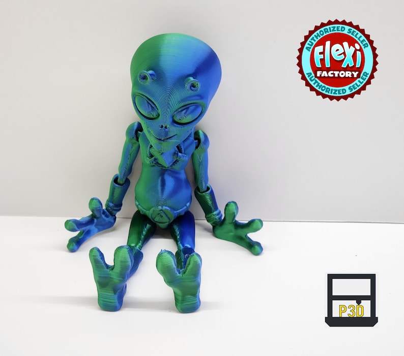 Flexi Factory Alien Articulated 3D Printed - Etsy