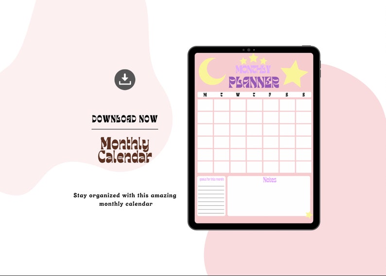 Celestial Monthly Printable Calendar - Etsy