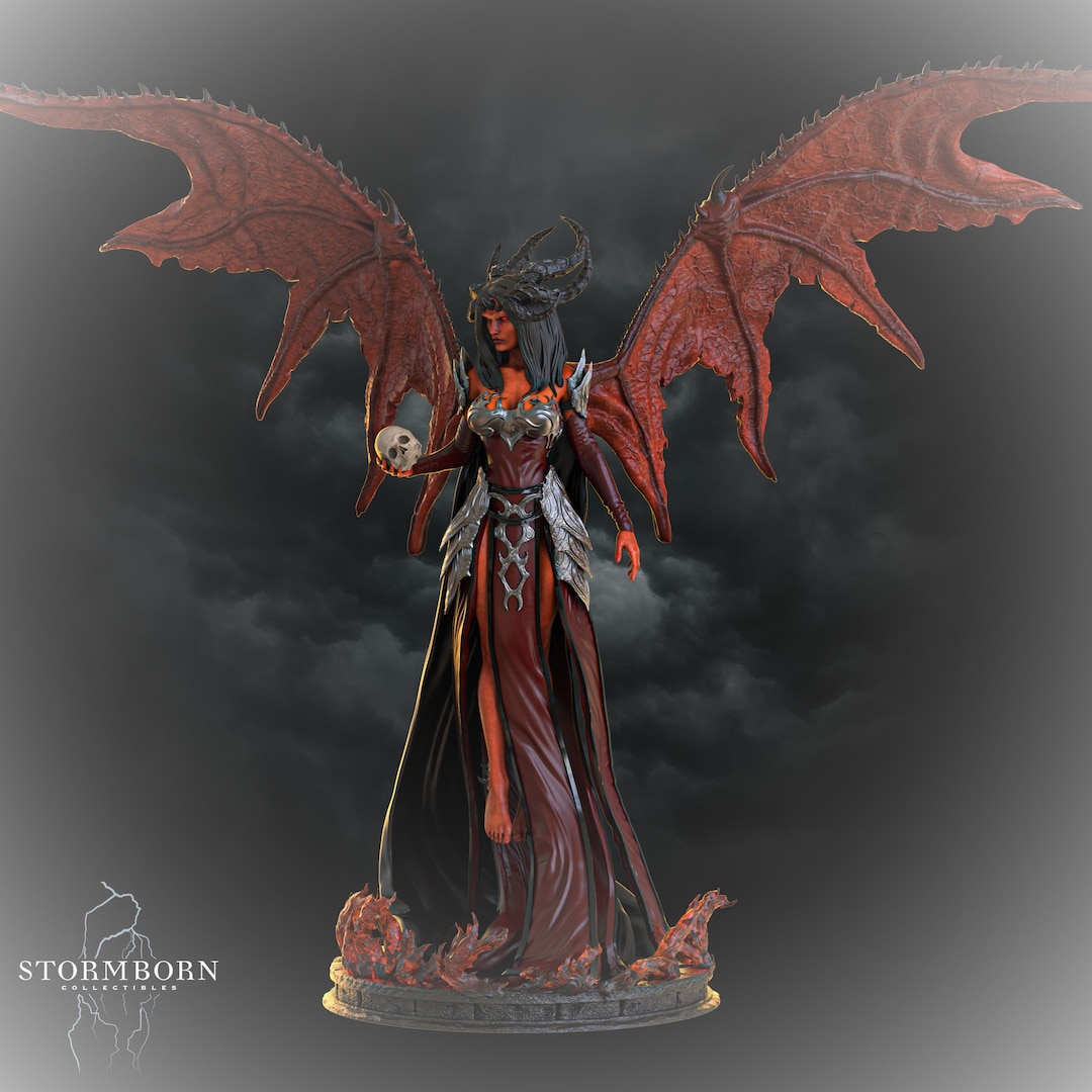 Female Demon Miniature Devil Succubus Mini Resin 3D Printed Stormborn ...