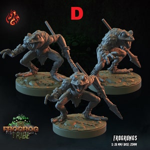 Frog Warrior Miniatures Grung Mini 3D Print Crippled God Foundry Mini ...