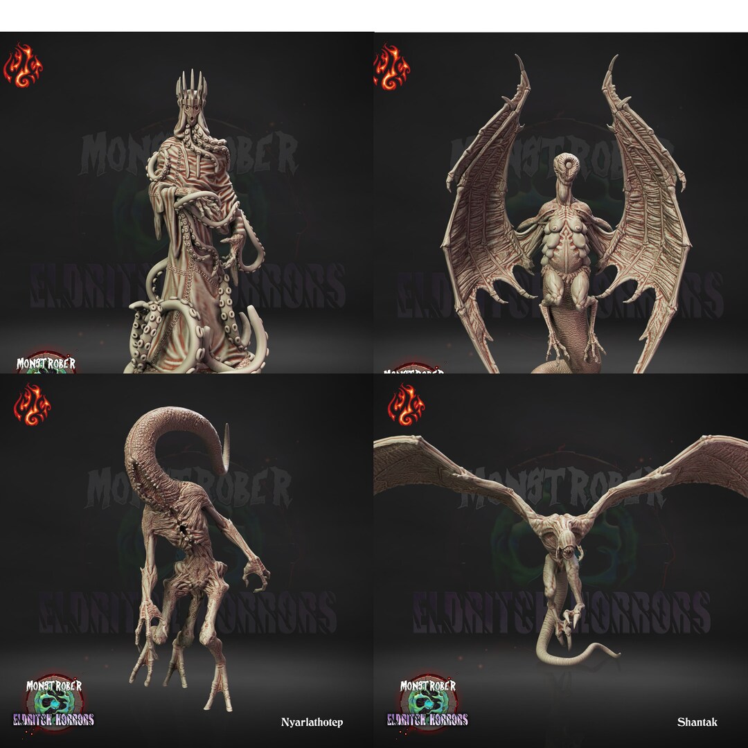 Eldritch Horror Miniatures Cthulhu Minis 3D Printed Dungeons and ...