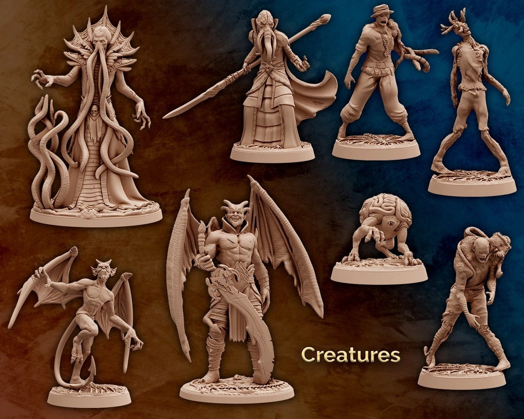 BG3 Villain / Monster Miniatures Flesh Golem Myrkul Ketheric Mindflayer ...