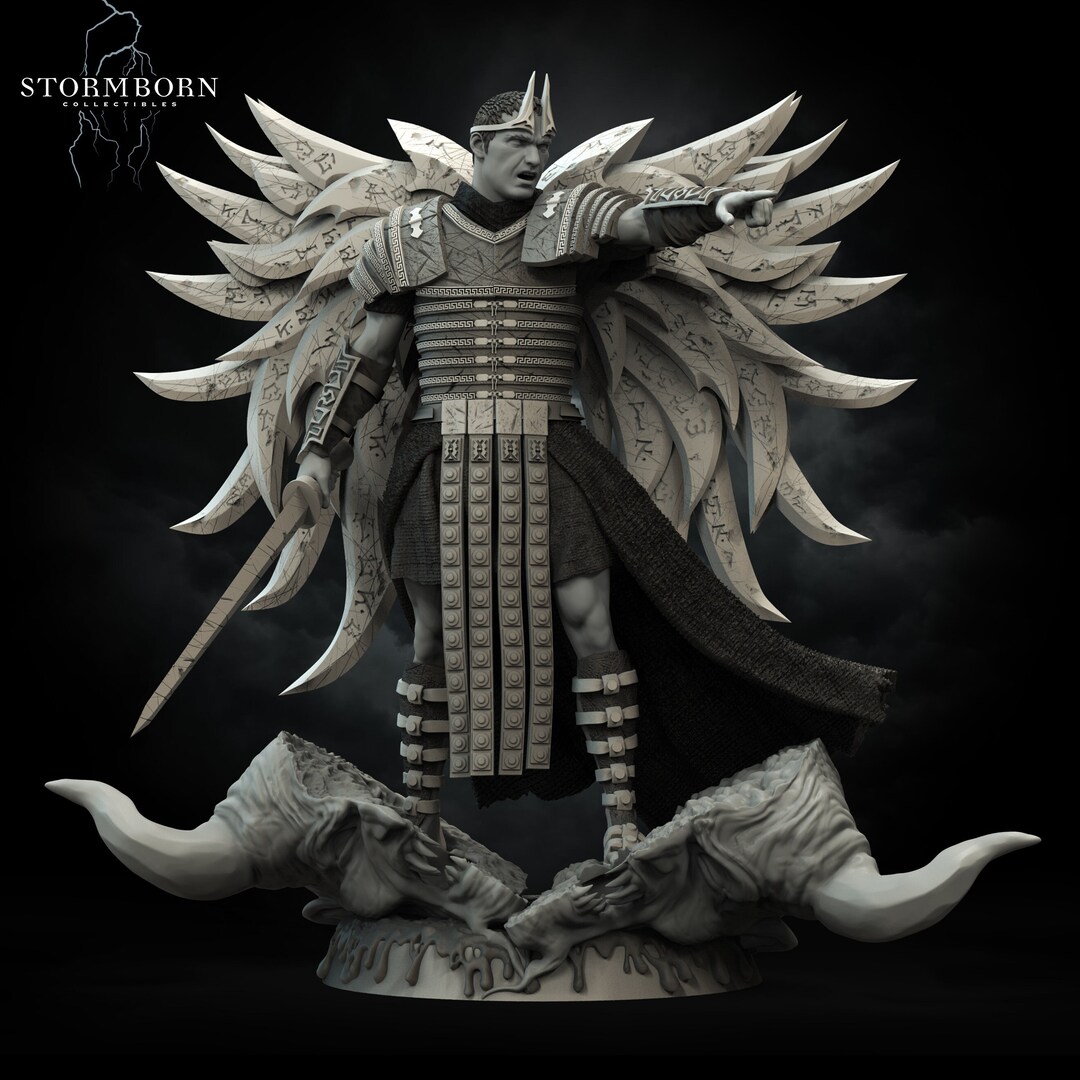 Celestial General Miniature Jarek, Angel General 3D Printed Mini ...