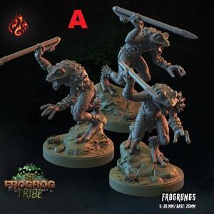 Frog Warrior Miniatures Grung Mini 3D Print Crippled God Foundry Mini ...