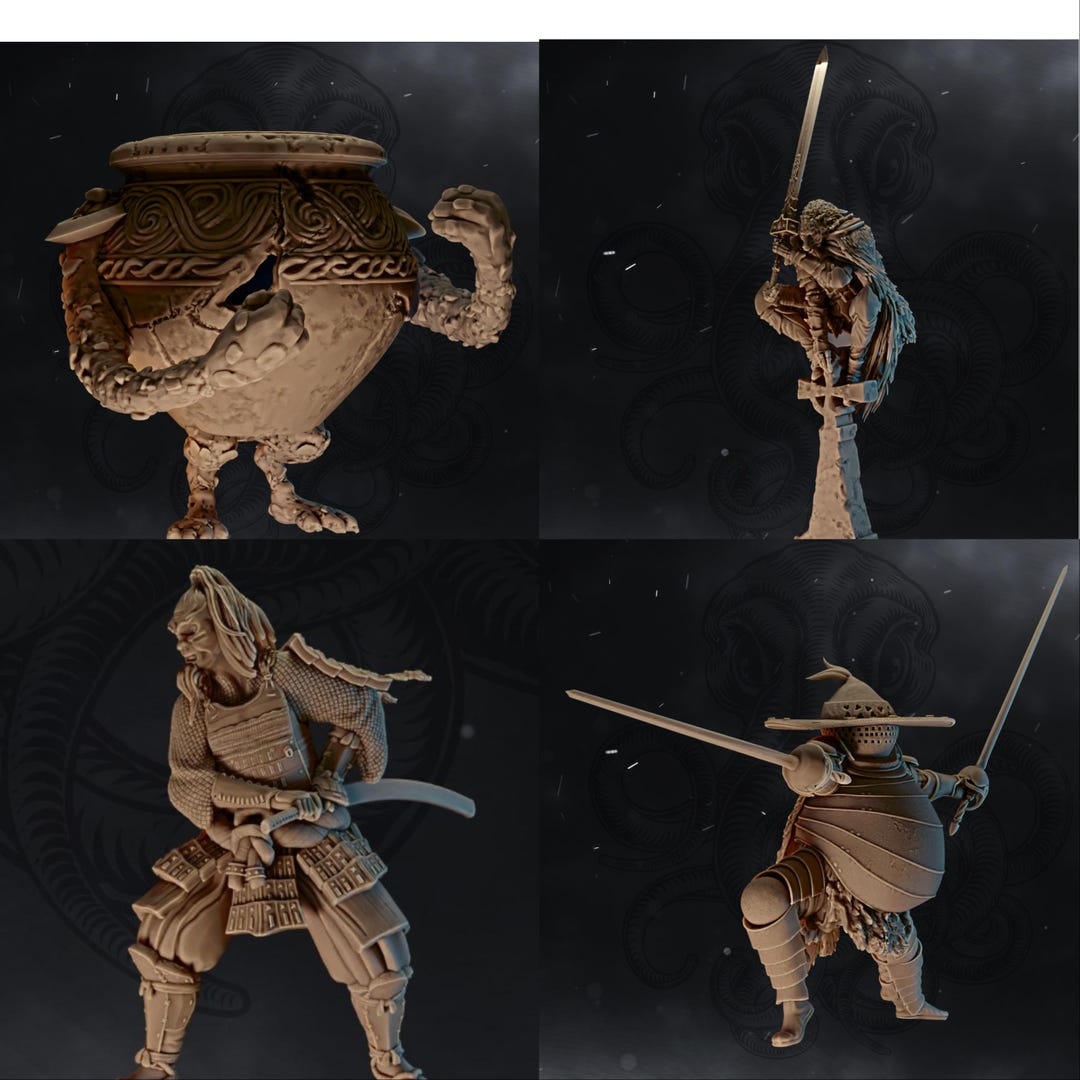 NPC Knight Character Miniatures Inspired by Elden Ring Alexander Blaidd ...