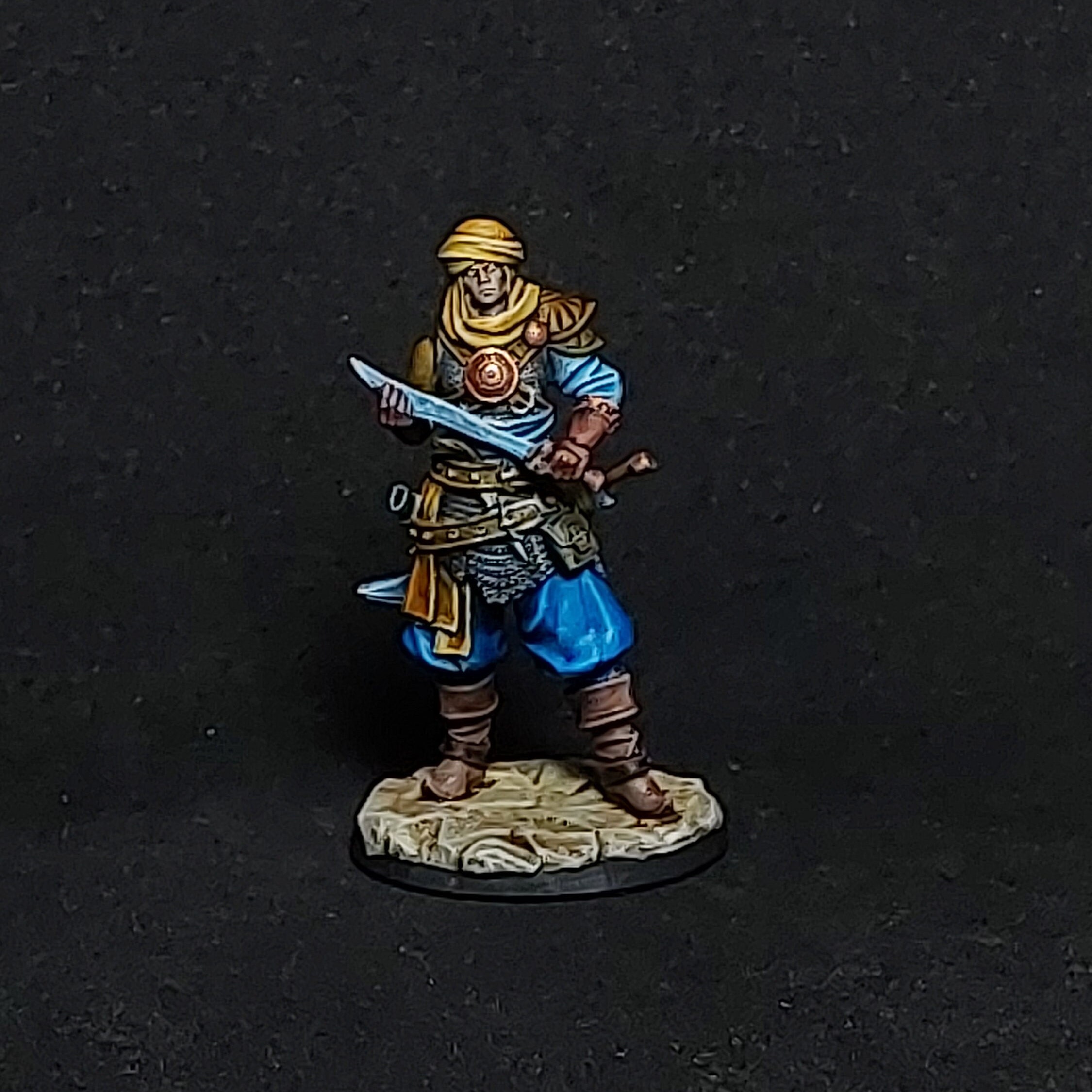 Human Fighter Miniature Warrior Mini Painted Dnd Mini Fleshofgods ...