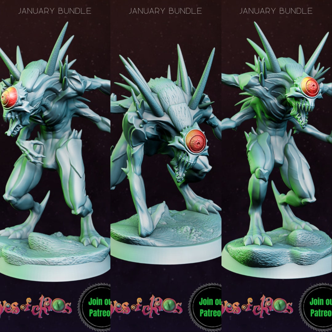 Nothic Miniatures DND Monster 3D Printed Mini Tpklab Dungeons and ...