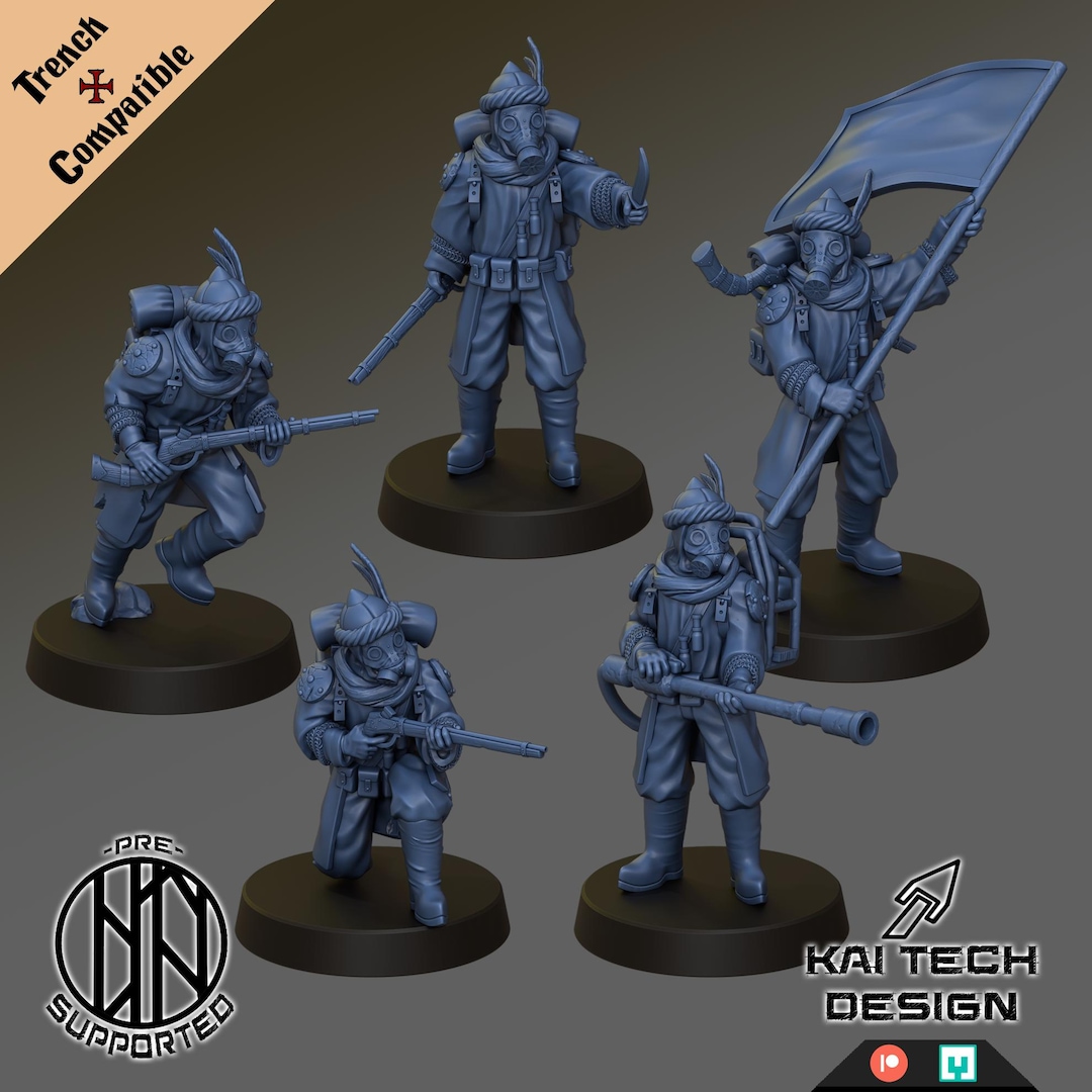 Azeb Warrior Miniatures Inspired by Trench Crusade 3D Iron Wall of the ...