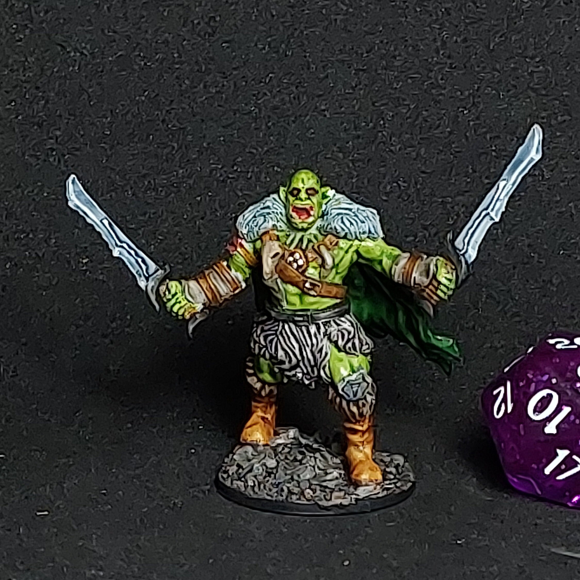 Orc Barbarian / Fighter Painted Dnd Miniature Wizkids Games - Etsy