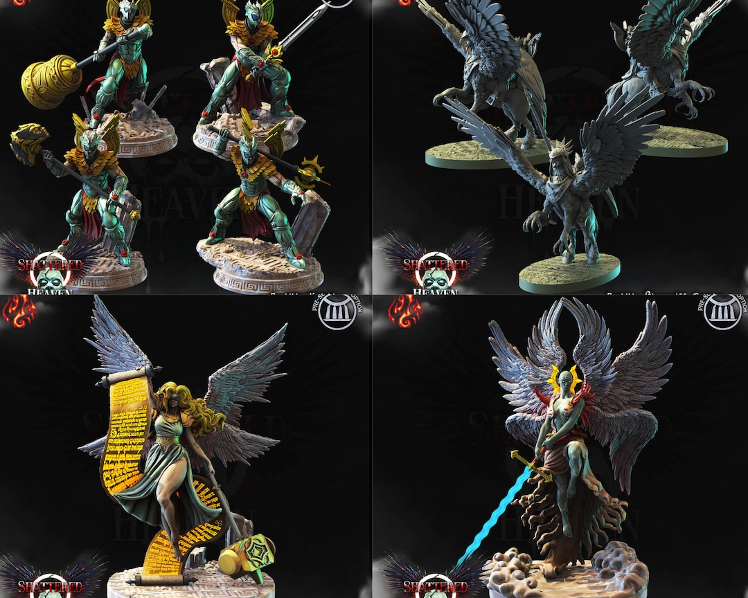 Celestial Angel Miniatures 3D Print Crippled God Foundry Dungeons and ...