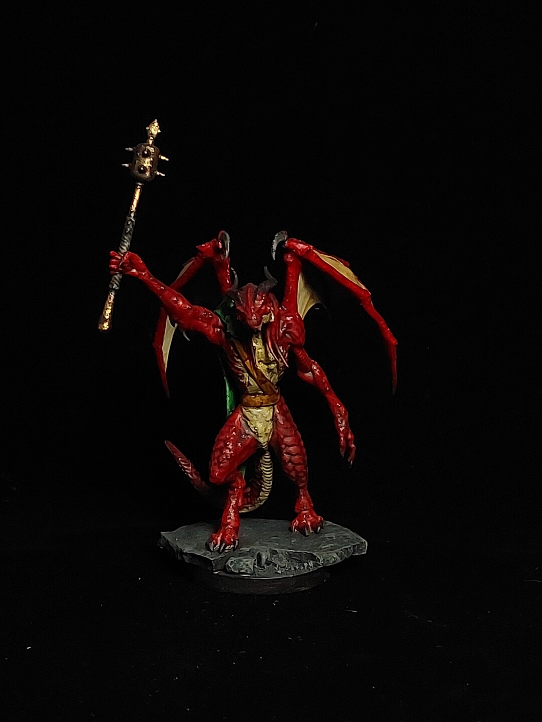 Red Abishai Miniature Devil Dragon Painted Dnd Mini Dungeons and ...