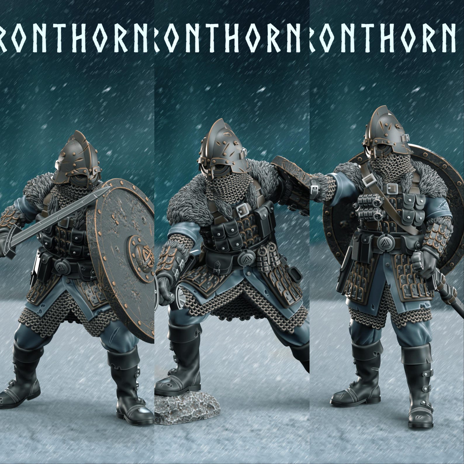 Trench Crusade Norse Trooper Miniature Viking Ironthorn 3D Printed Mini ...