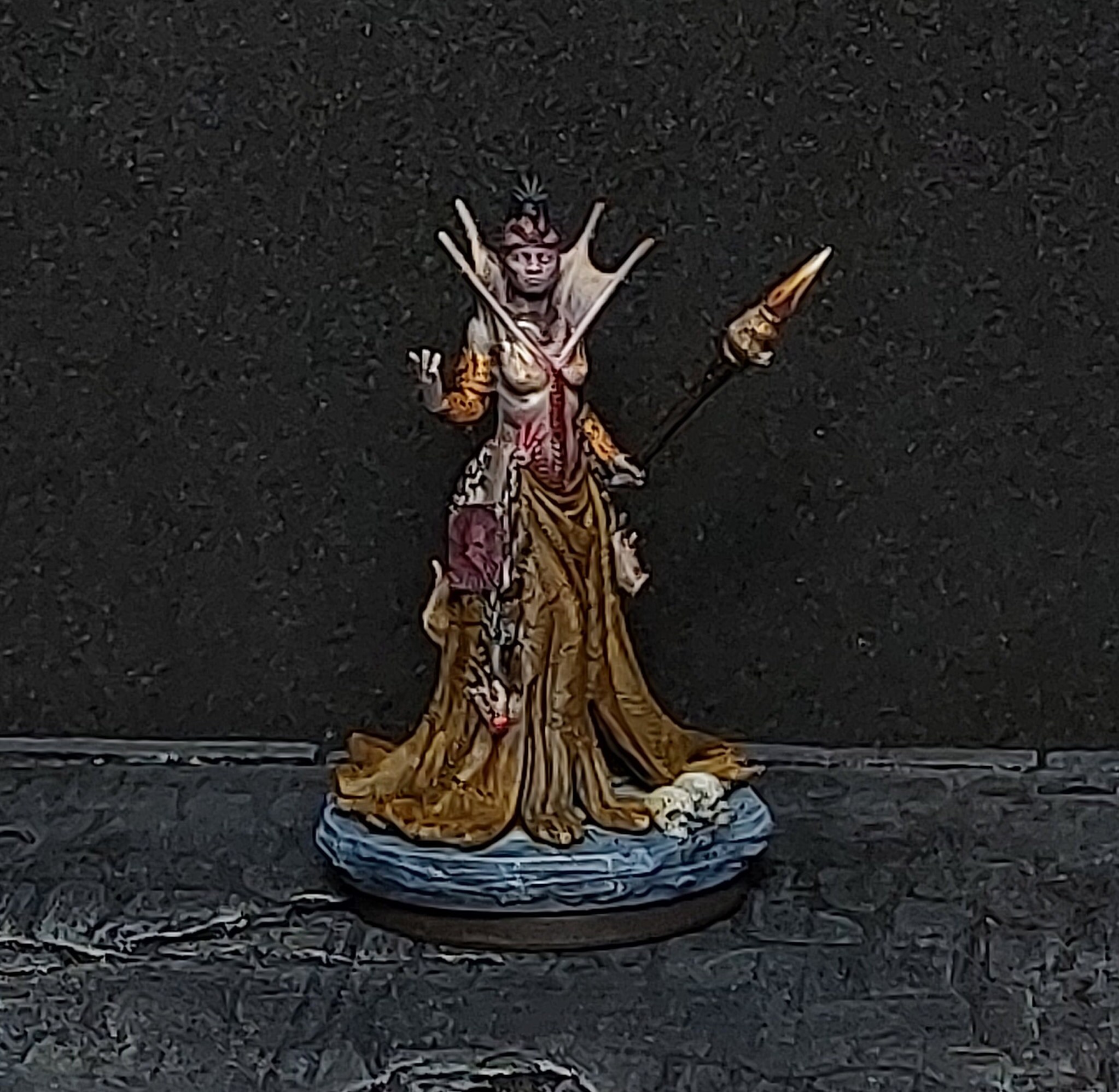 Female Wizard Mini Female Necromancer Miniature Painted Dnd - Etsy