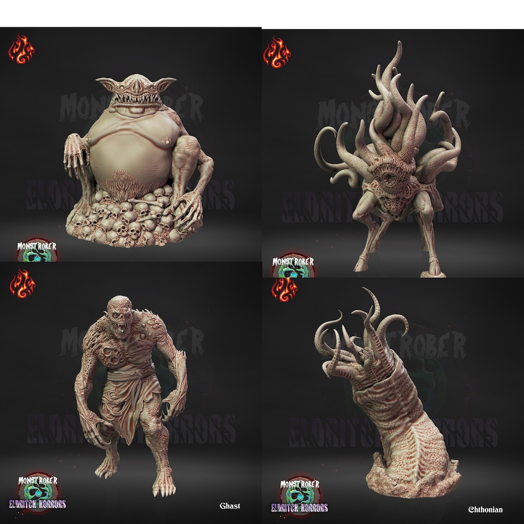 Eldritch Horror Miniatures Cthulhu Minis 3D Printed Dungeons and ...