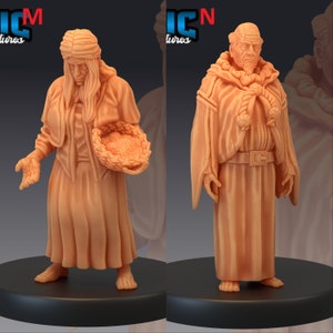 Villager NPC Miniatures 3D Blacksmith Farmer Shepherd Noble Priest Cook ...