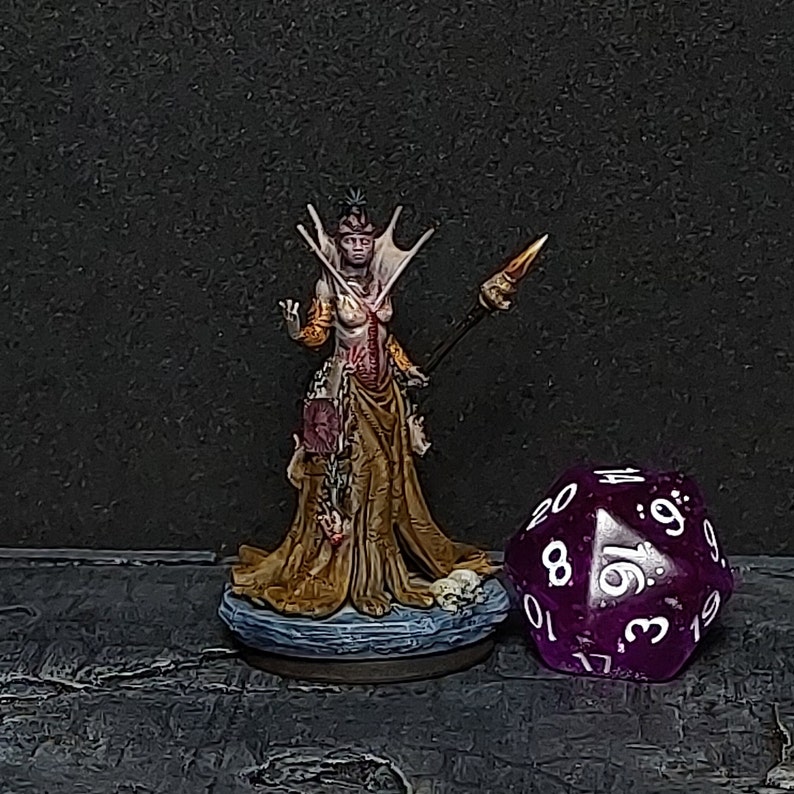 Female Wizard Mini Female Necromancer Miniature Painted Dnd - Etsy