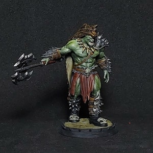 Orc Chief Miniature Half Orc Half Giant Mini Painted Dnd Mini Stormborn ...