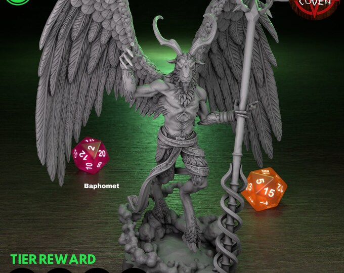 Baphomet Demon Lord Miniature 3D Printed Mini Tpklab Dungeons and ...