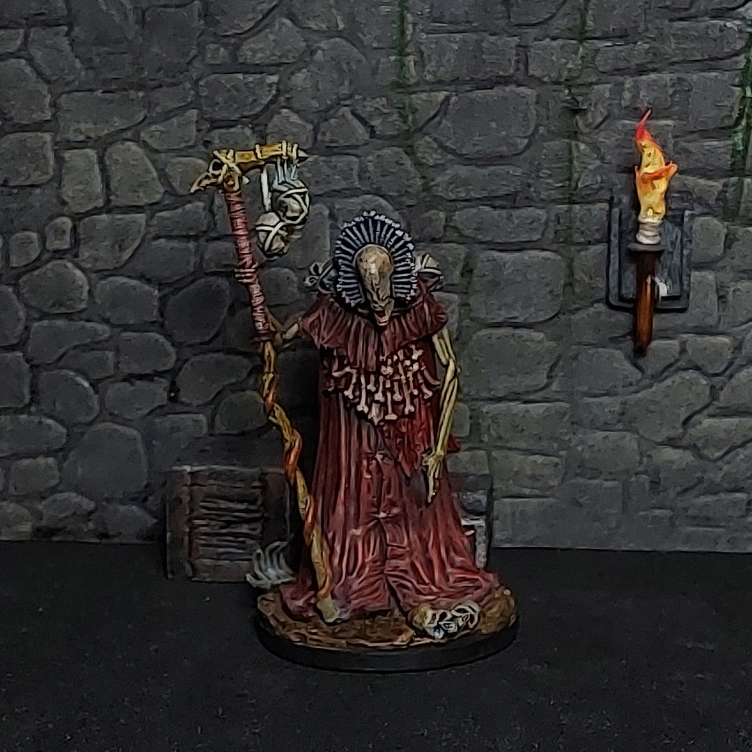 Necromancer Miniature Lich Mini Painted Dnd Miniature Bestiarum Mini ...