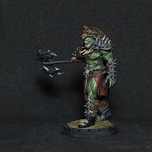Orc Chief Miniature Half Orc Half Giant Mini Painted Dnd Mini Stormborn ...