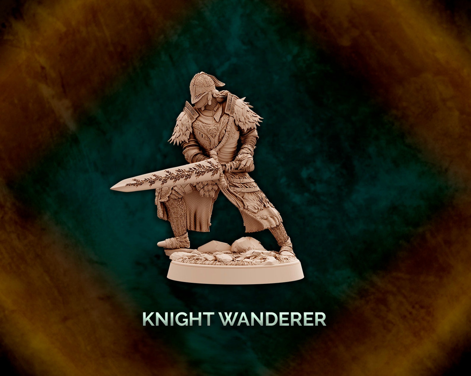 Knight Wanderer Miniature Inspired by Tarnished From Elden Ring 3D ...