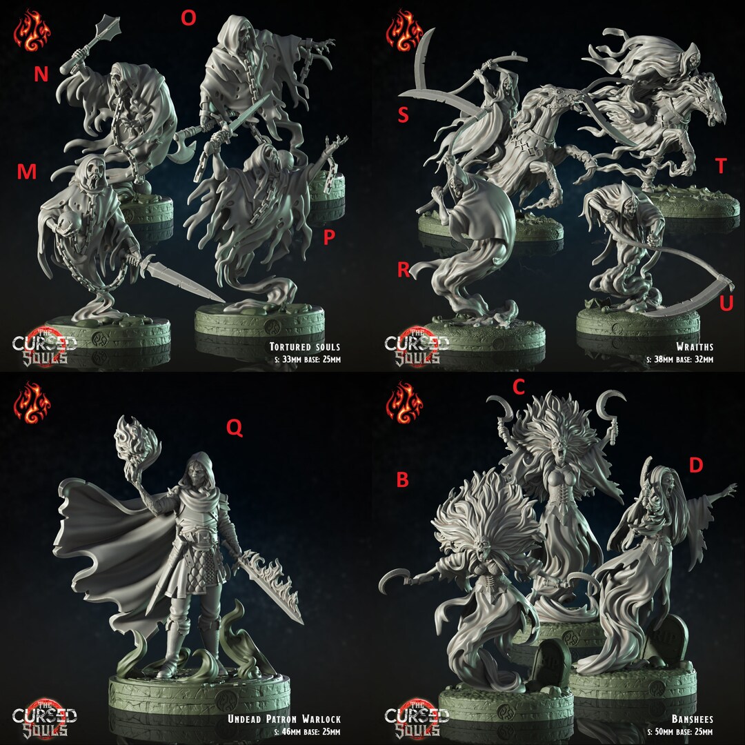 Ghost Spirit Miniatures Specter Banshee Wraith 3D Printed Mini Crippled ...