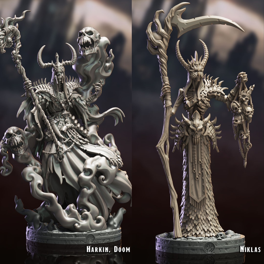 Death Order Miniatures Lich Doom Wizard Death Cleric Elf Knight ...