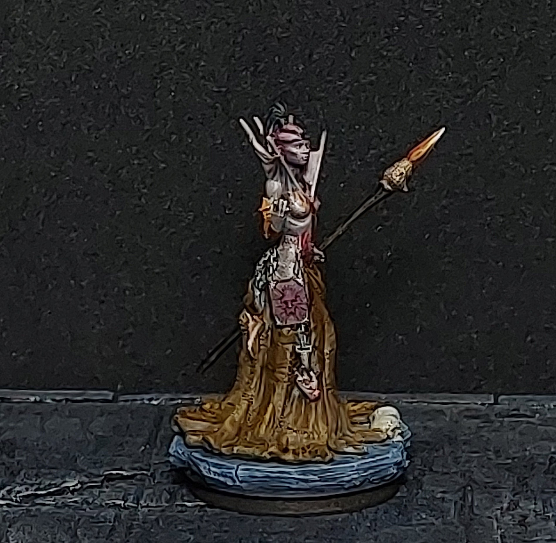 Female Wizard Mini Female Necromancer Miniature Painted Dnd - Etsy