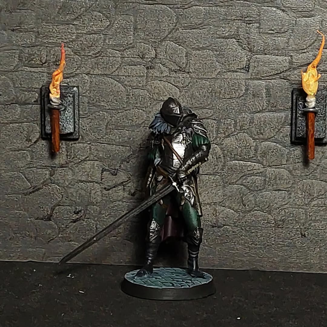 Dark Knight Miniature Paladin Inspired by Dark Souls Mini Painted Dnd ...