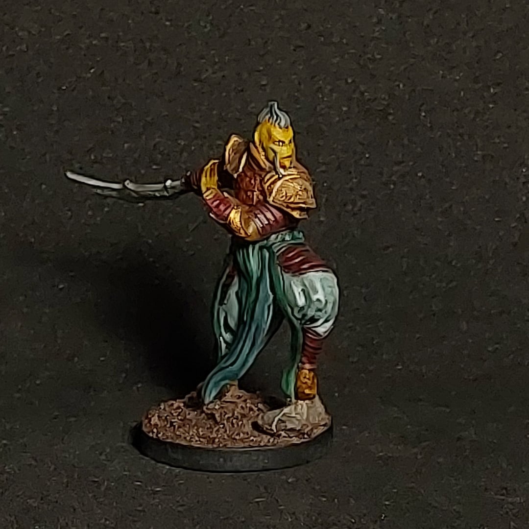 Githyanki Fighter Miniature Gith Warrior Painted Dnd Mini Dungeons and ...