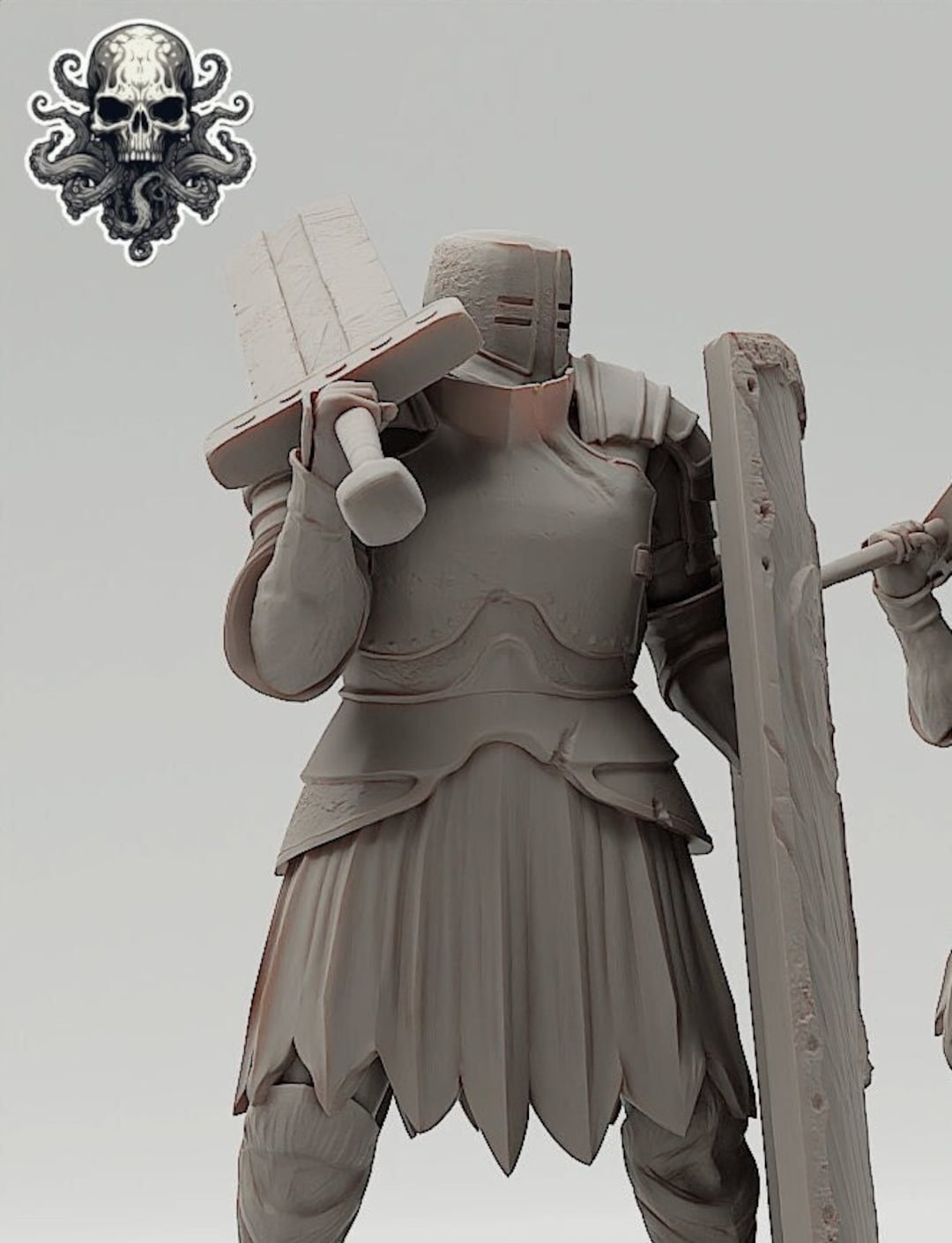 Black Iron Tarkus Miniature Inspired by Dark Souls Dark Knight Mini 3D ...