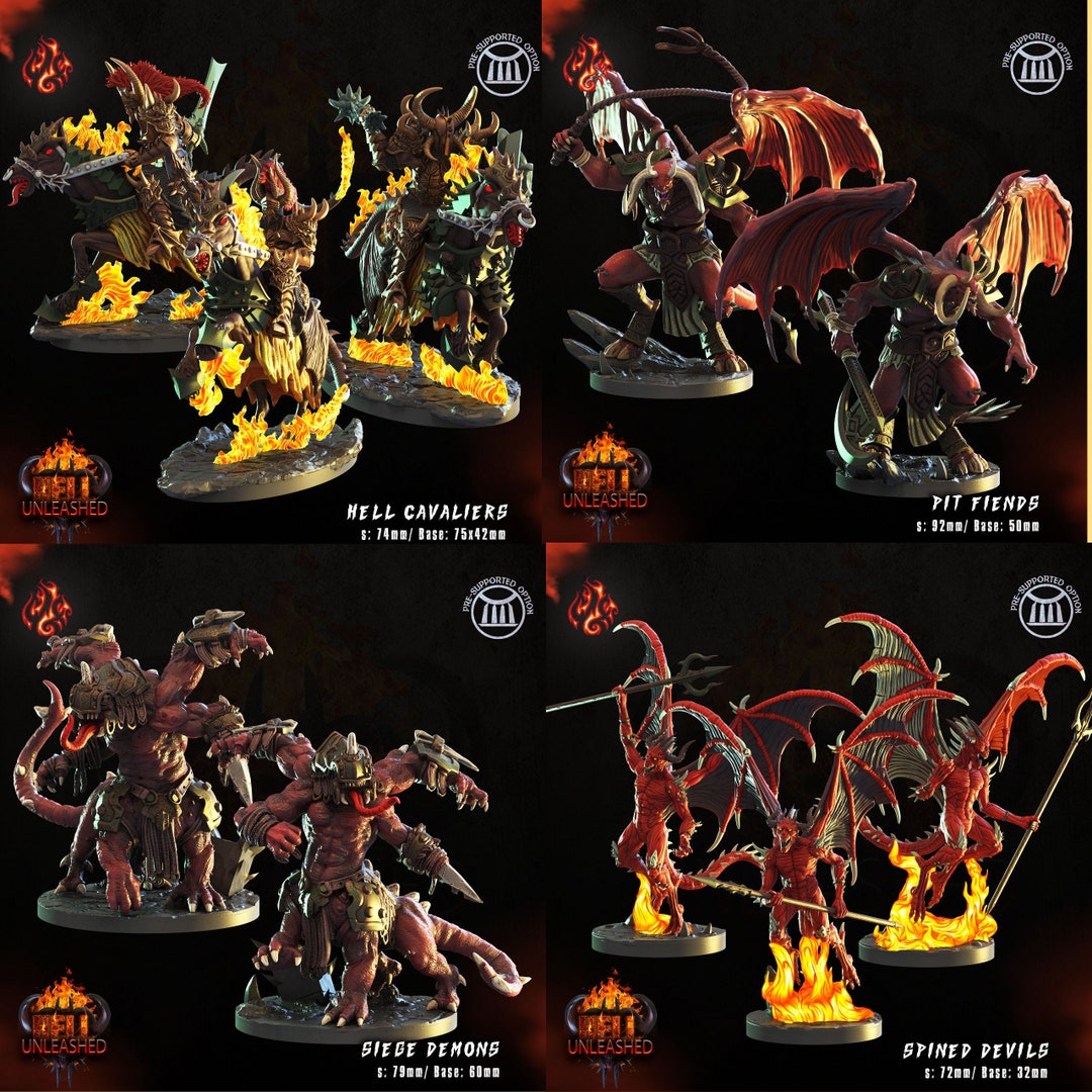 Demon and Devil Miniatures Hell Unleashed Crippled God Foundry 3D ...