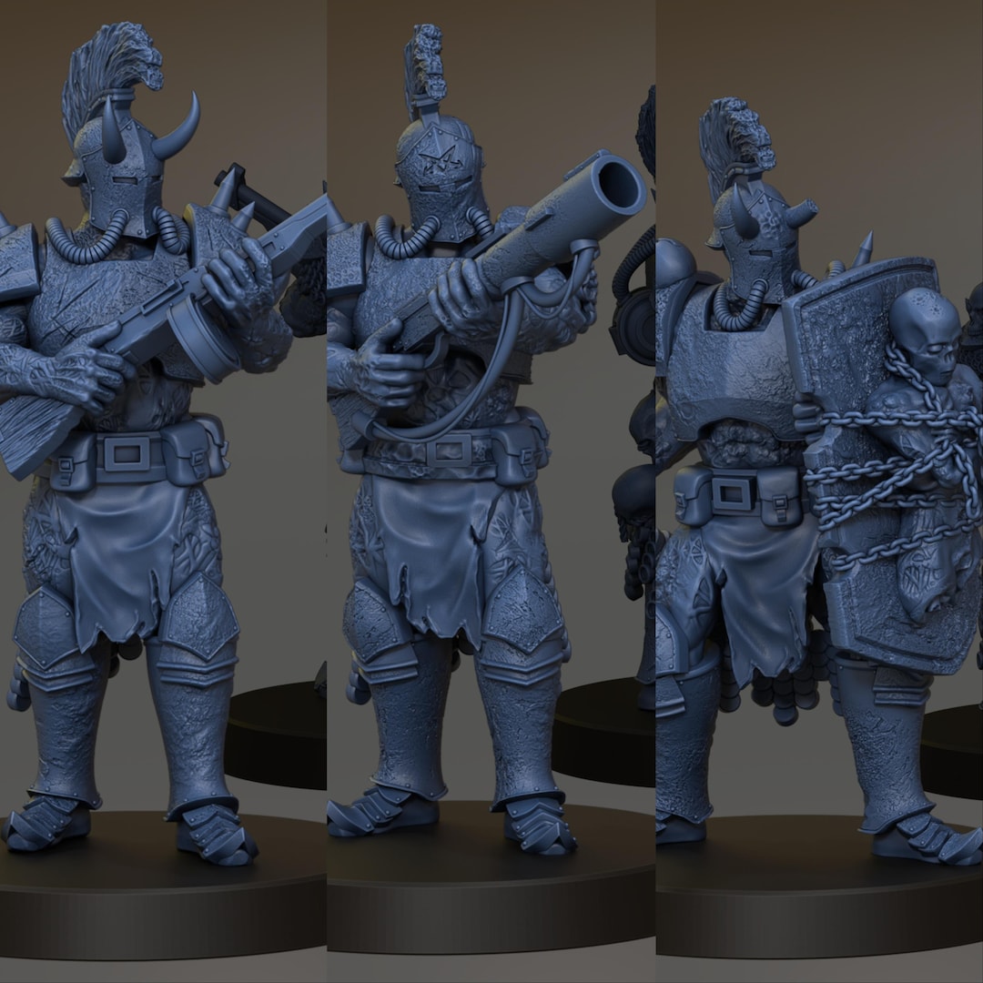 Anointed Heavy Infantry Miniature Inspired by Trench Crusade Heretic ...