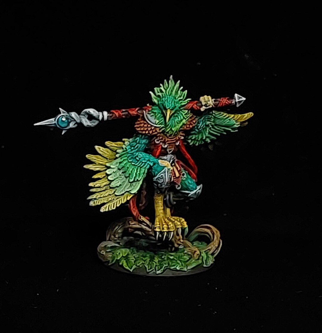 Birdfolk Knight Miniature Aarakocra Warrior Painted Dnd Mini ...