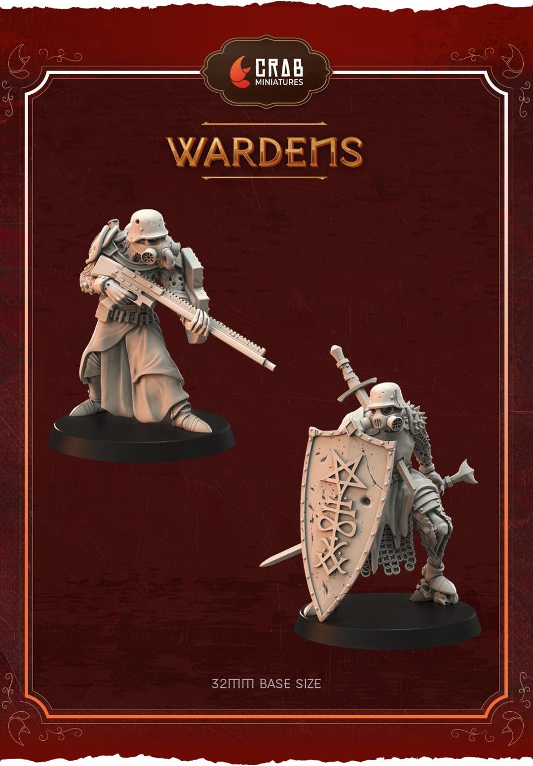 Wardens Corpse Guard Miniatures Inspired by Trench Crusade Black Grail ...