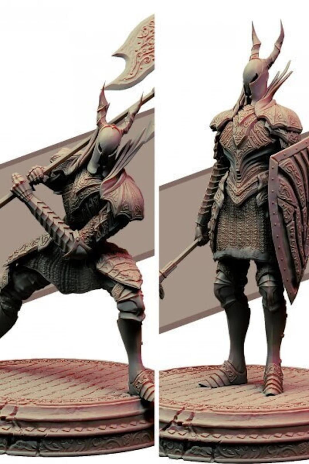 Black Knight Miniatures Inspired by Dark Souls 3D Printed Mini ...