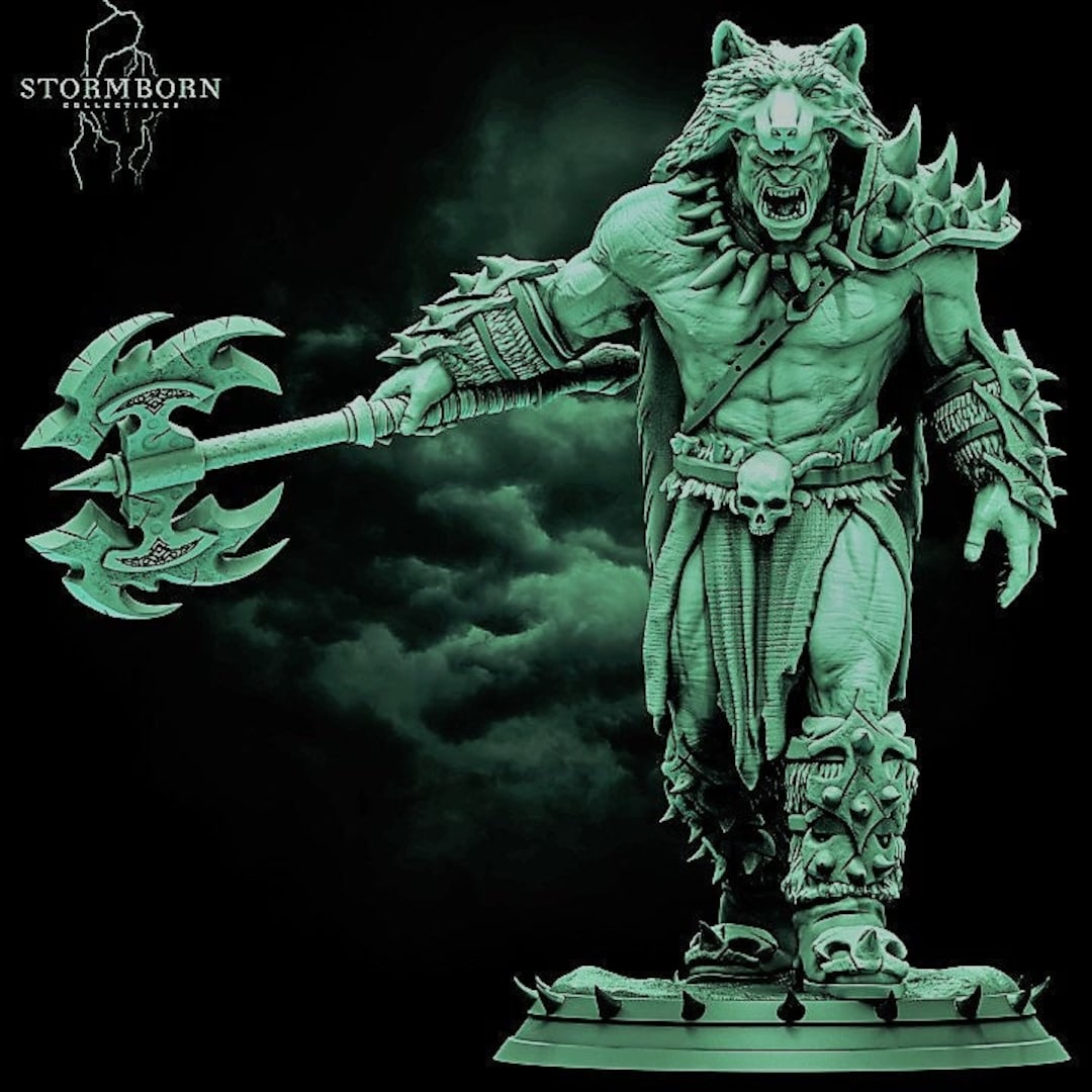 Half Orc Half Giant Miniature 3D Printed Stormborn Mini Dungeons and ...