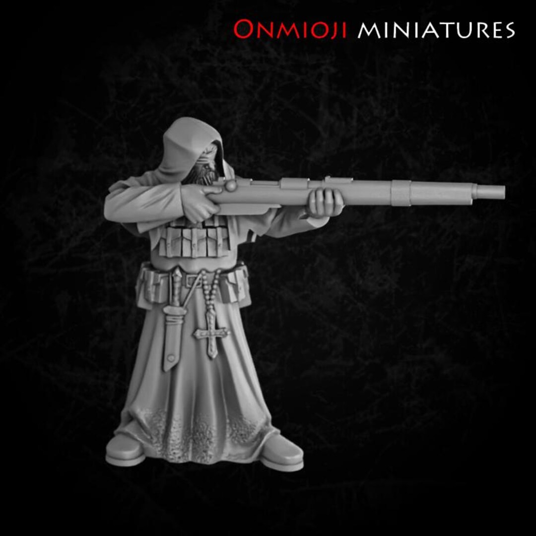 Sniper Priest Miniature Trench Crusade New Antioch 3D Printed Mini ...