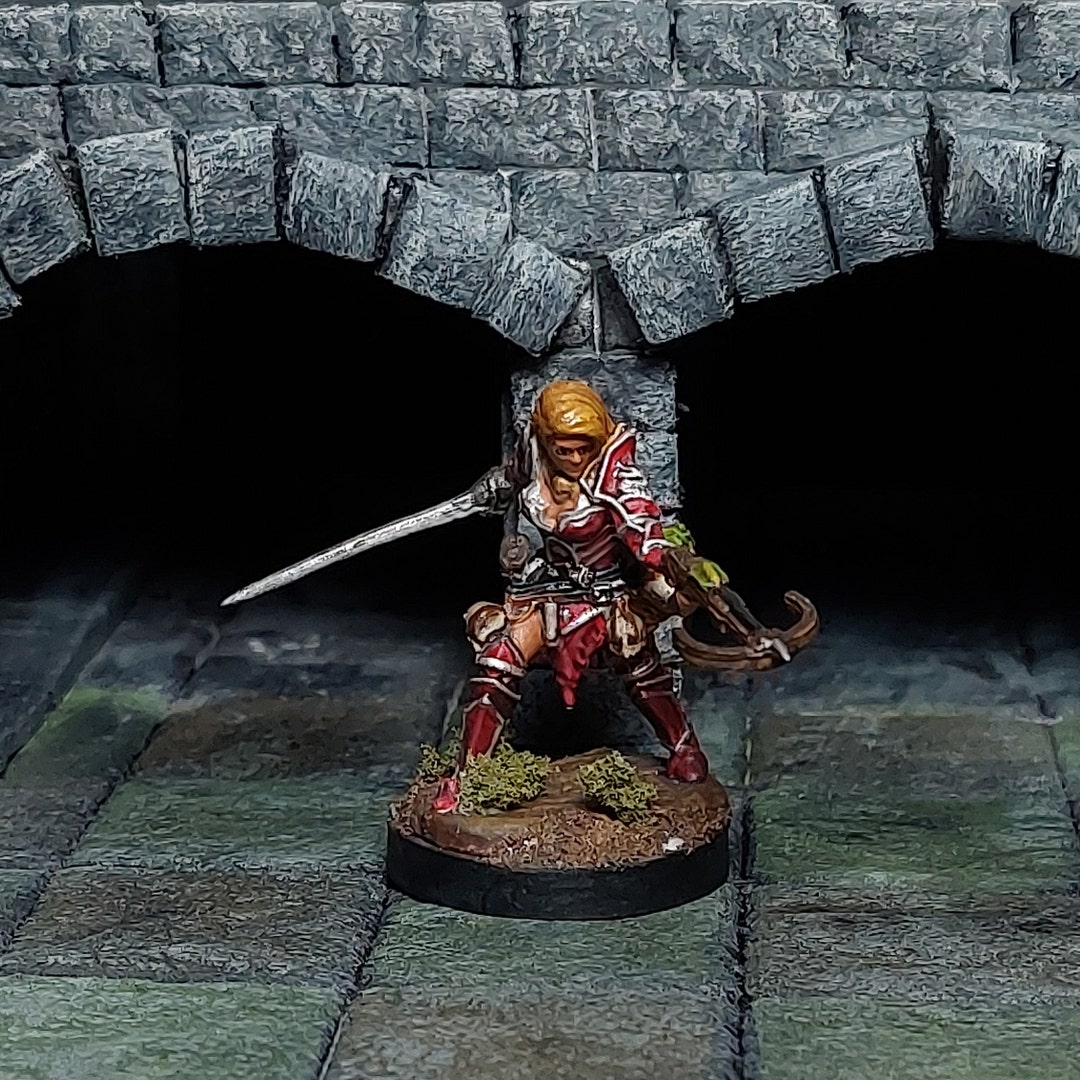 Weibliche Elfe Waldläufer Miniatur Elf Schurke Mini Painted DnD Mini ...