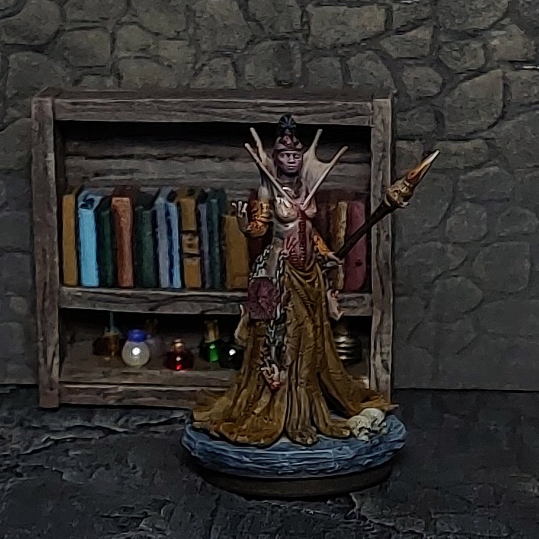 Female Wizard Mini Female Necromancer Miniature Painted Dnd Miniature ...