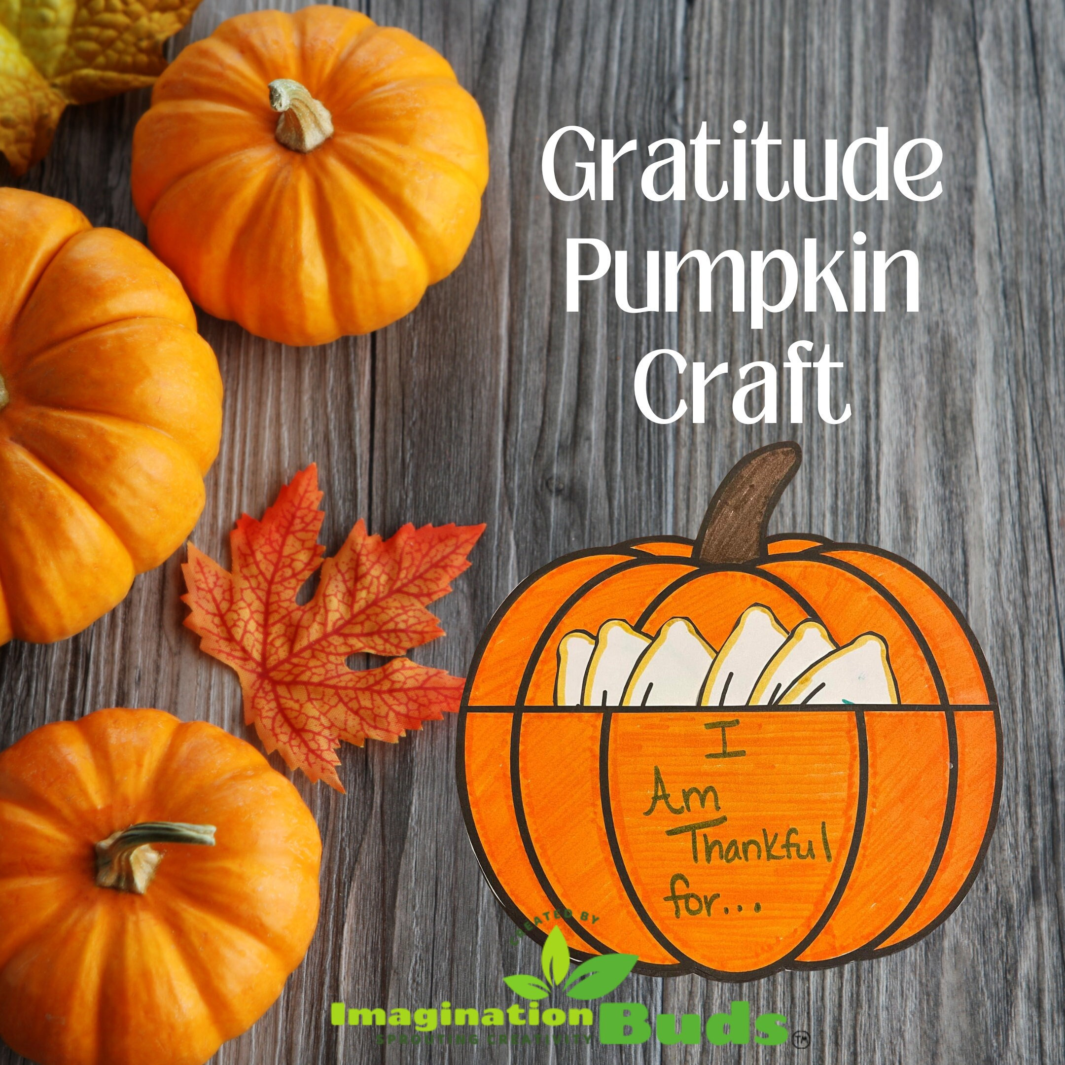 Gratitude Pumpkin Craft | Pumpkin Cut & Color | Fall Art | Digital ...