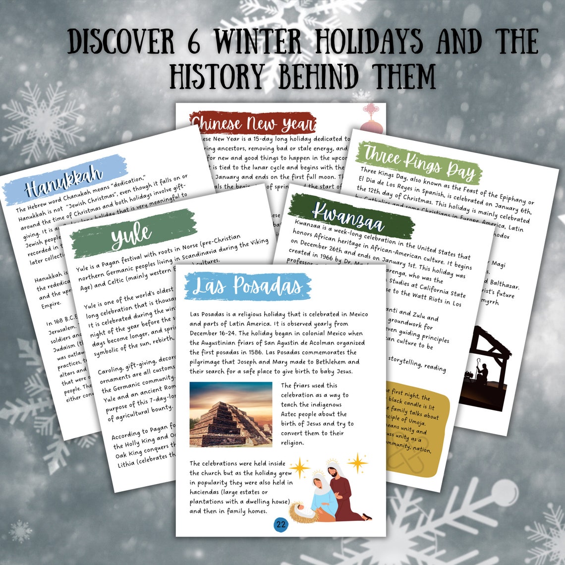 Wintertime Holidays Around the World, Homeschool Unit Study-hanukkah ...
