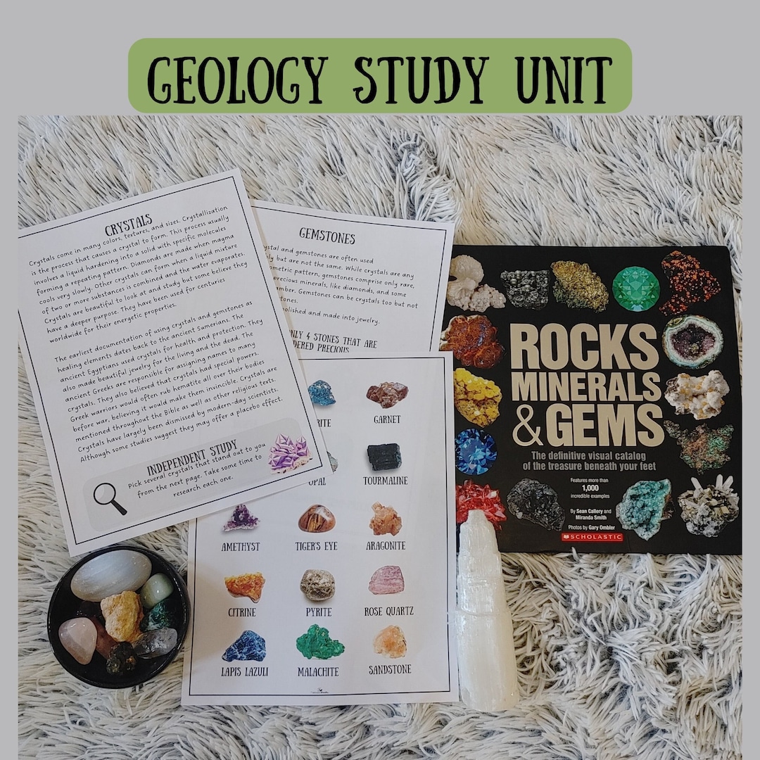Crystals, Gems, and Rocks | Geology Study Unit | Earth Science | Mining ...