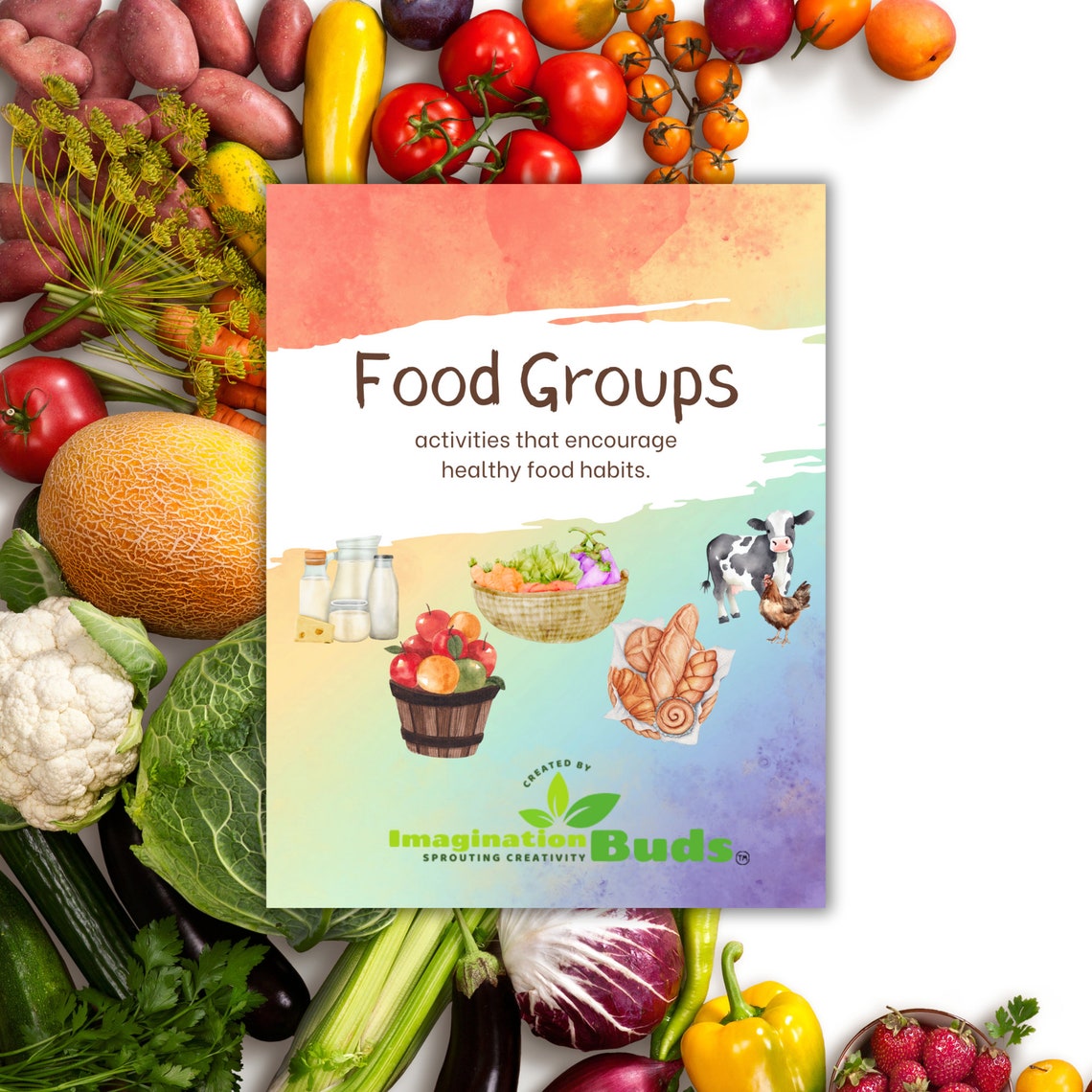 The 5 Food Groups, Worksheets for Kids, Flip-book, Healthy Eating ...