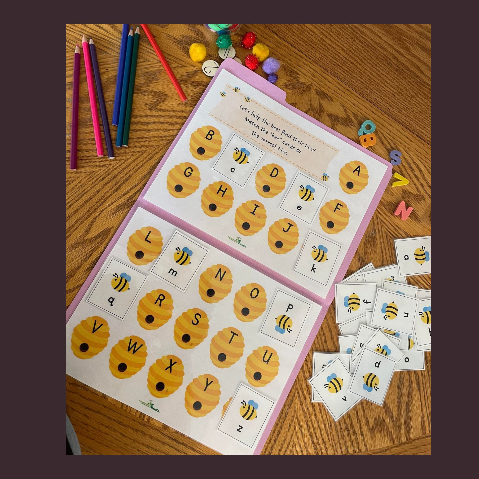 Alphabet Learning Aid | Pre-k Game | Printable ABC File Folder Activity ...