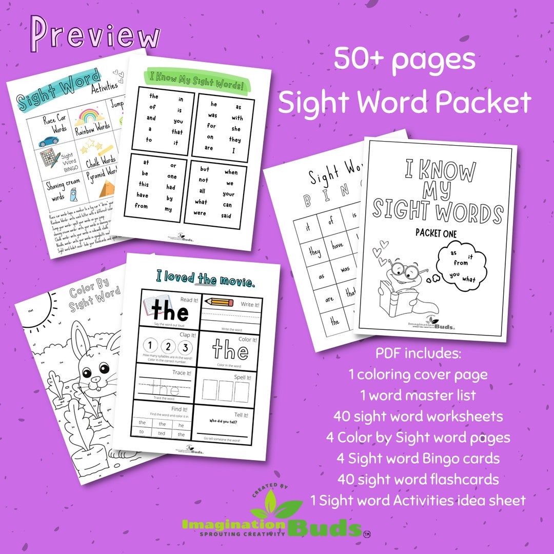 Sight Words - Homeschool Curriculum - Kindergarten - Early Elementary ...