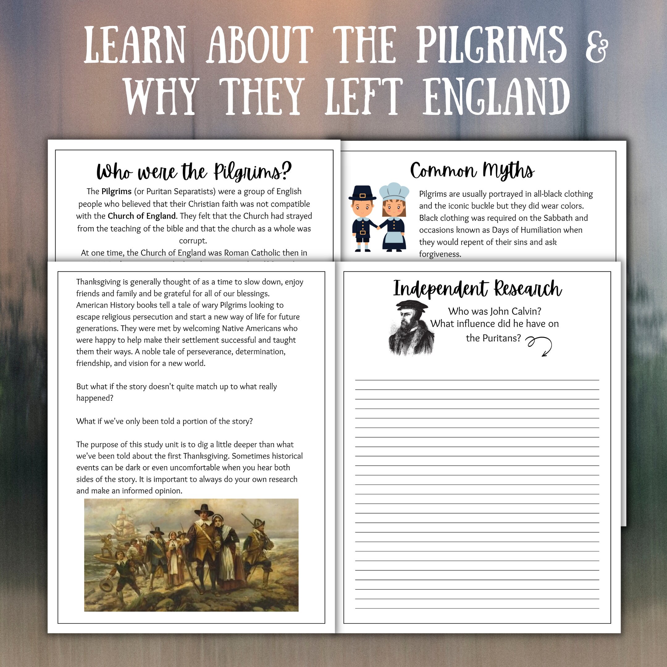 The First Thanksgiving | Study Unit | American and Native American ...