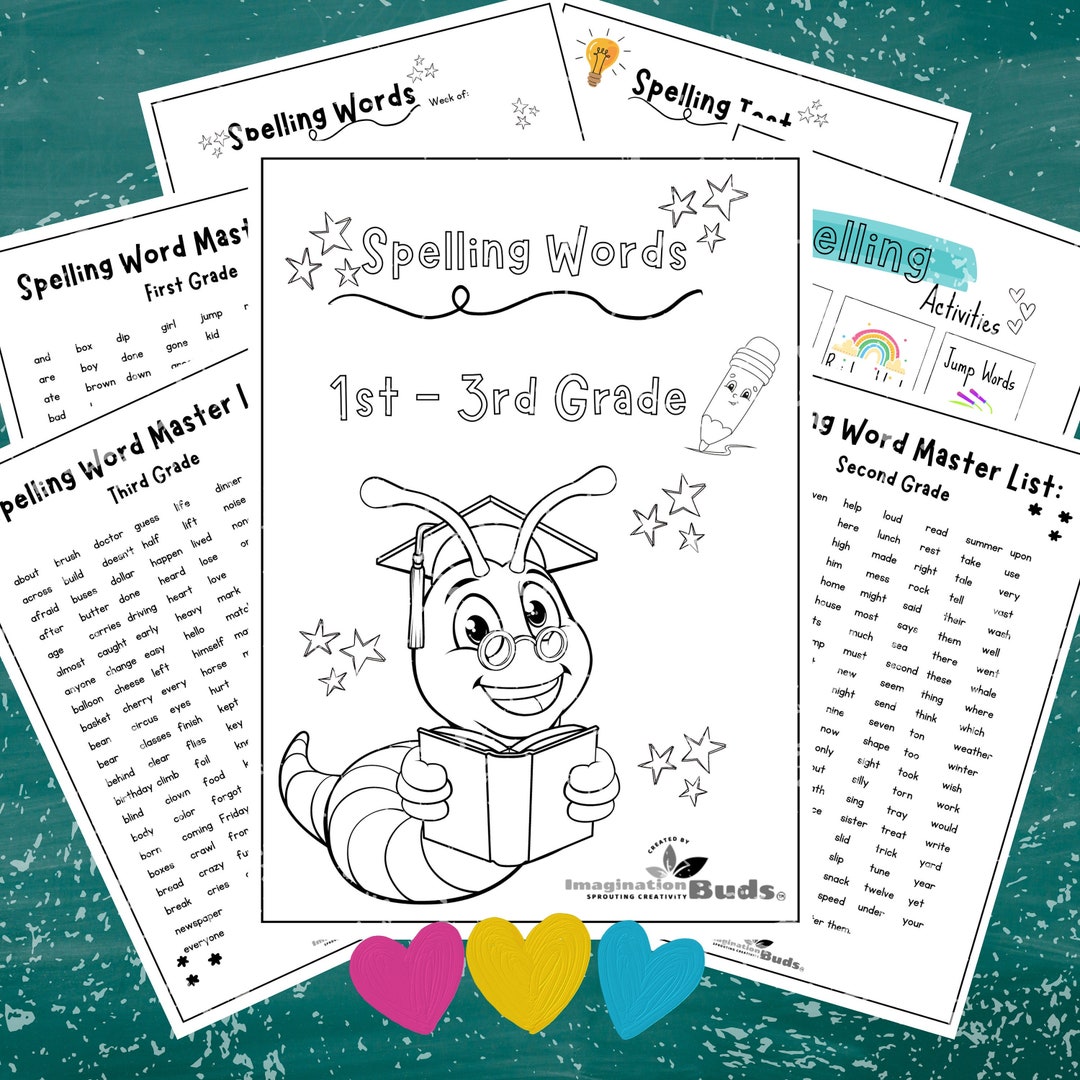 Spelling Words for First, Second and Third Graders- Elementary Spelling ...